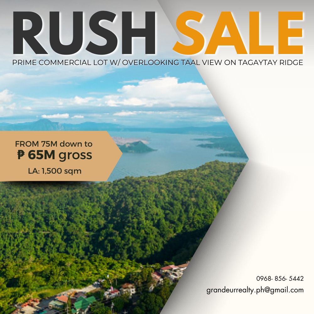 RUSH SALE Prime Commercial Lot with Overlooking View of Taal in Tagaytay Ridge, Property, For ...