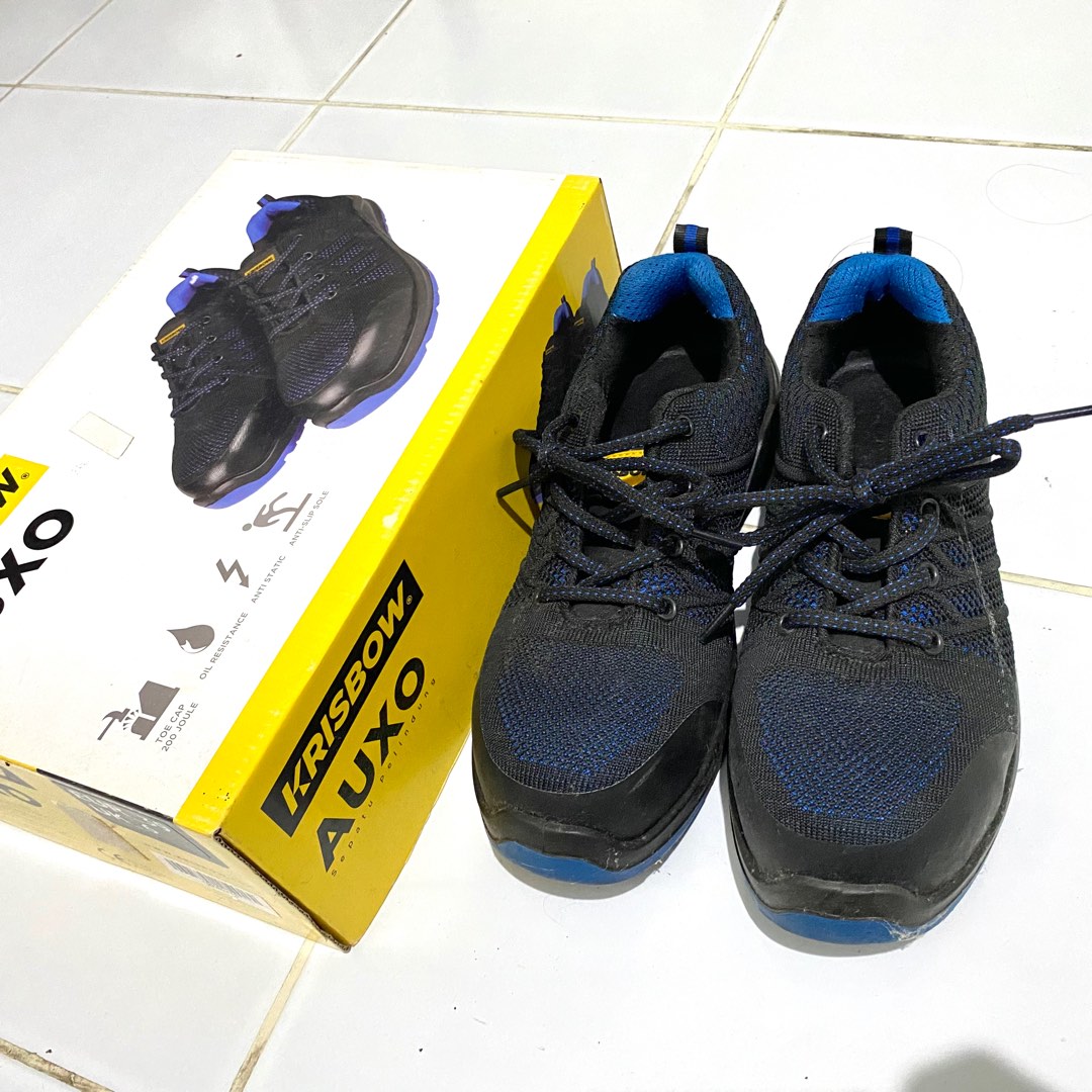 Safety Shoes ORIGINAL KRISBOW AUXO, Fesyen Pria, Sepatu , Sepatu Formal ...