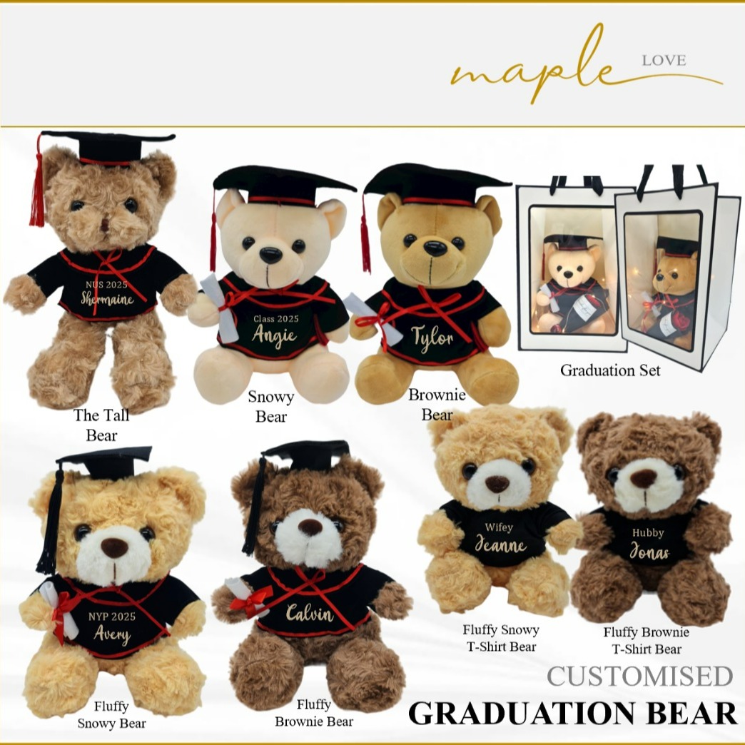 [SG Ready Stock] Customised | Personalised Name on Graduation Bear ...