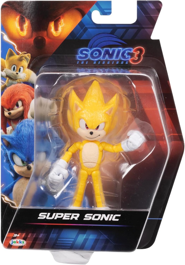 Sonic 3 Movie Action Figures - 5-Inch Super Sonic Collector Toy Figure ...