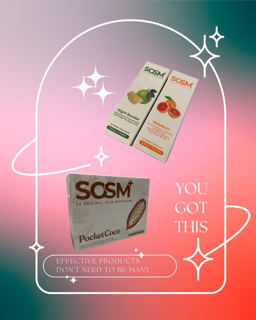 Sosm+ 代餐 + mateburn 瘦身糖+night booster 排油排毒糖, 嘢食 & 嘢飲, 其他食物及飲料 - Carousell