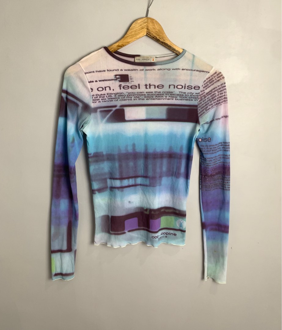 Super Rare Vintage 90s Cop Copine Feel The Noise Mesh Top, Women's ...