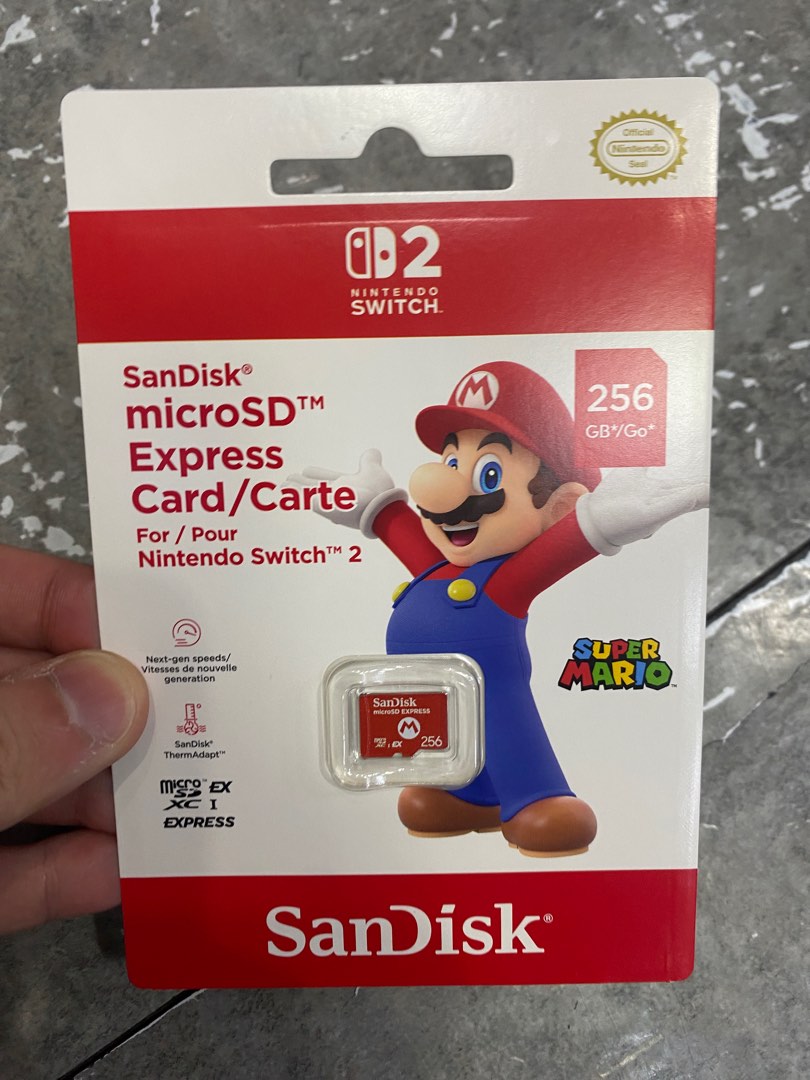 全新Switch2 SanDisk micro SD Express Card/Carte 256GB, 電腦＆科技, 電腦周邊及配件, 硬碟及儲存器 - Carousell