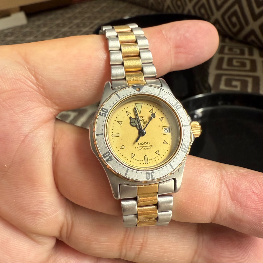 Tag Heuer Lady Two Tone Original Authentic, Fesyen Wanita, Jam Tangan ...
