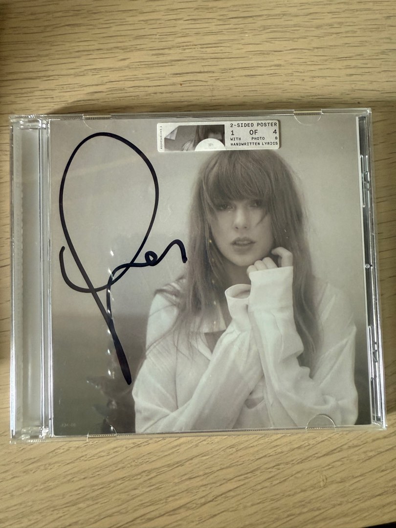 Taylor Swift Signed TTPD CD, Hobbies & Toys, Music & Media, CDs & DVDs ...