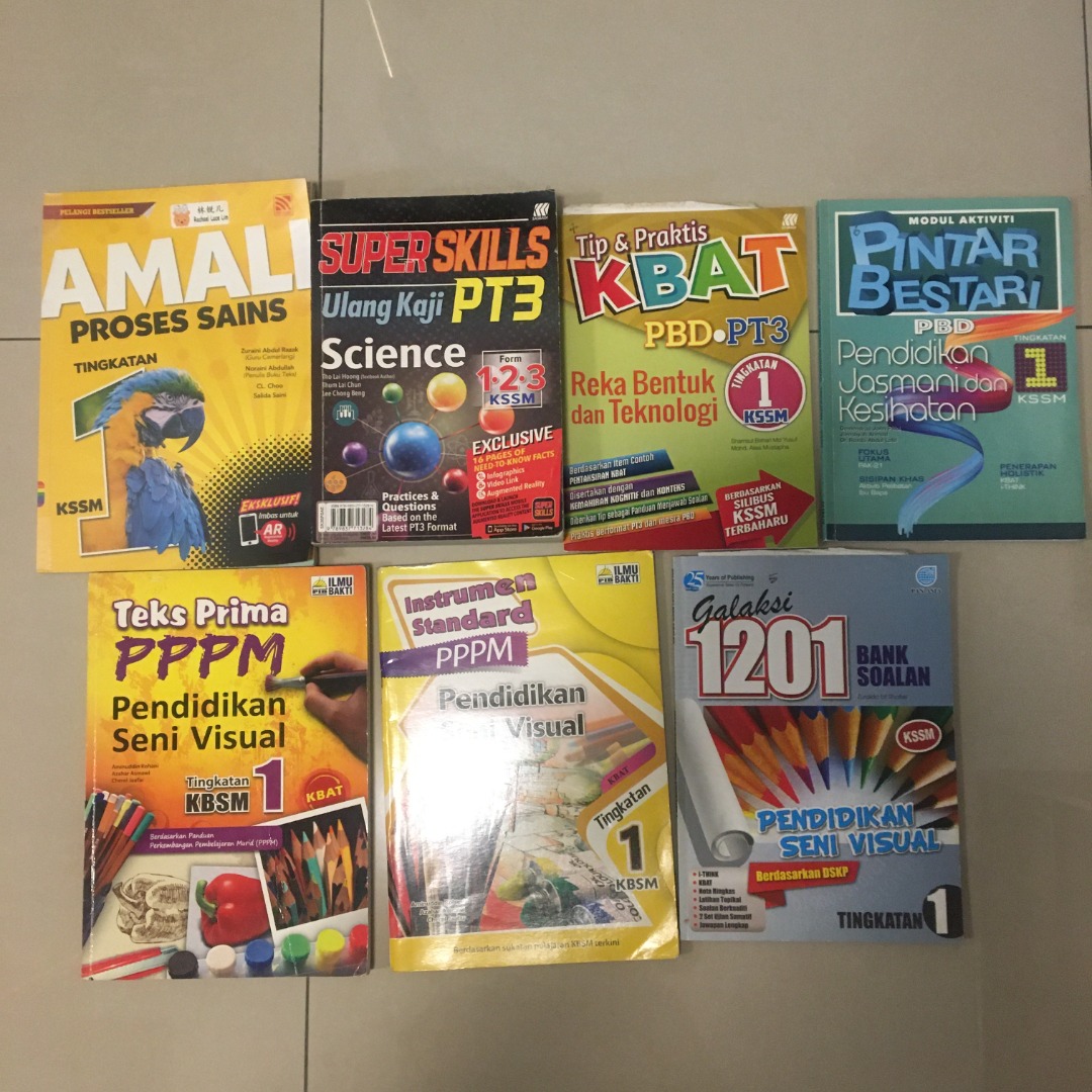 Textbooks/Workbook (SMK): Science/RBT/PJK/PSV/Eng/Maths/BM/Moral ...