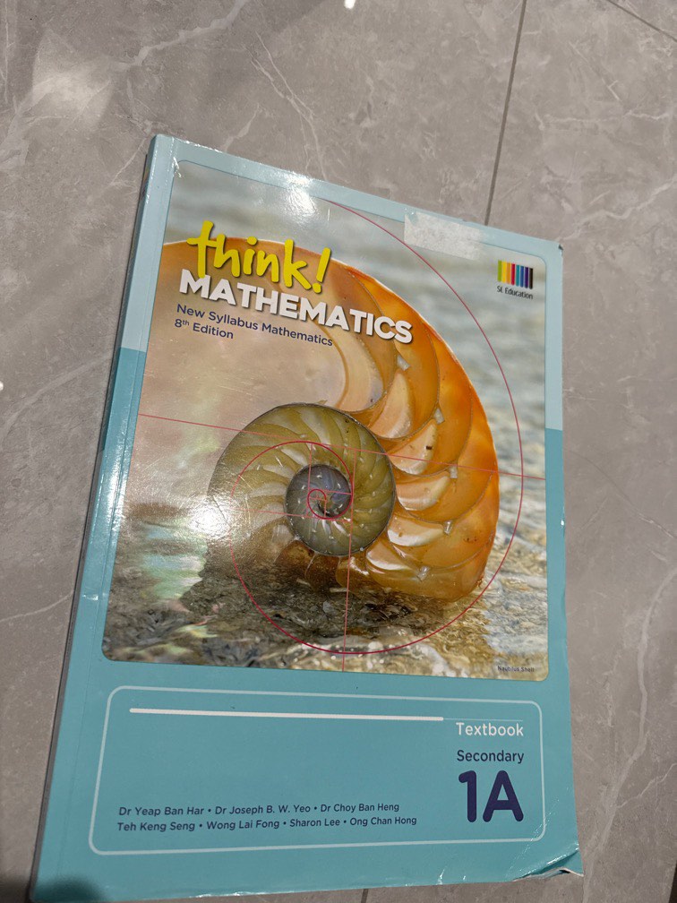 Think! Mathematics 8th edition textbook secondary 1, G3, Hobbies & Toys ...