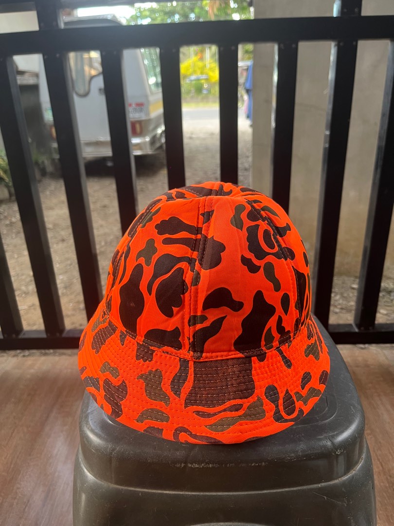 Vintage Ted Fletcher Sports Bucket Cap/ Orange Camou/ One Size Fits All ...