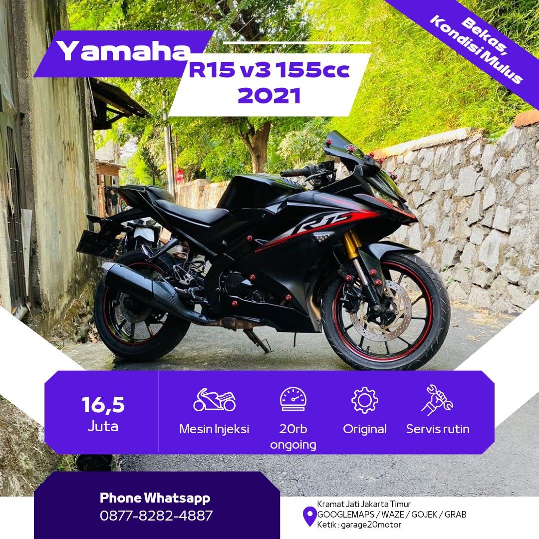 Yamaha All New R15 V3 155cc slipper cluth Tahun 2021, Motor di Carousell
