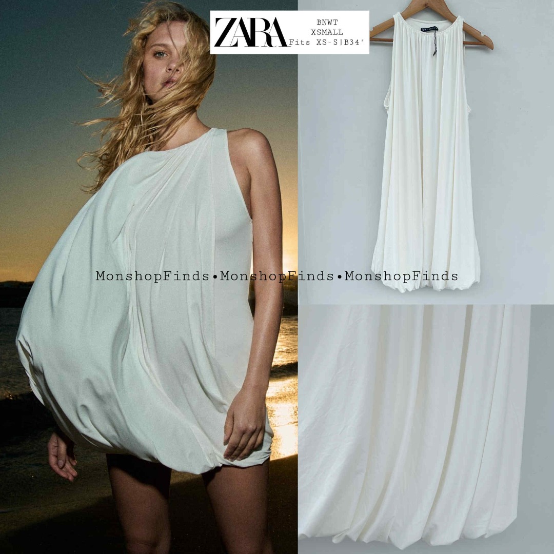 ZARA BALLOON EFFECT DRESS, Women's Fashion, Dresses & Sets, Dresses on ...