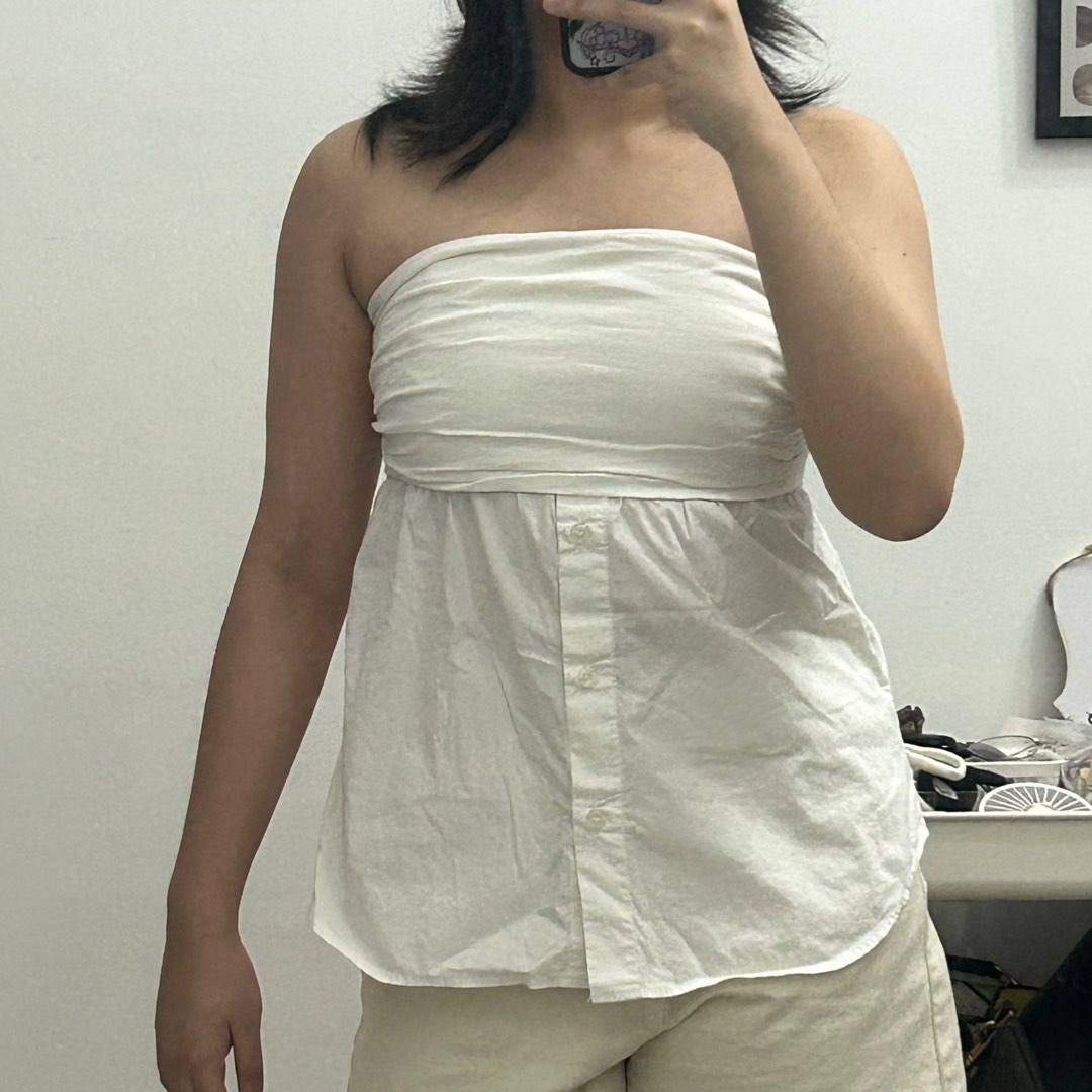 Zara Tube Top, Women's Fashion, Tops, Sleeveless on Carousell