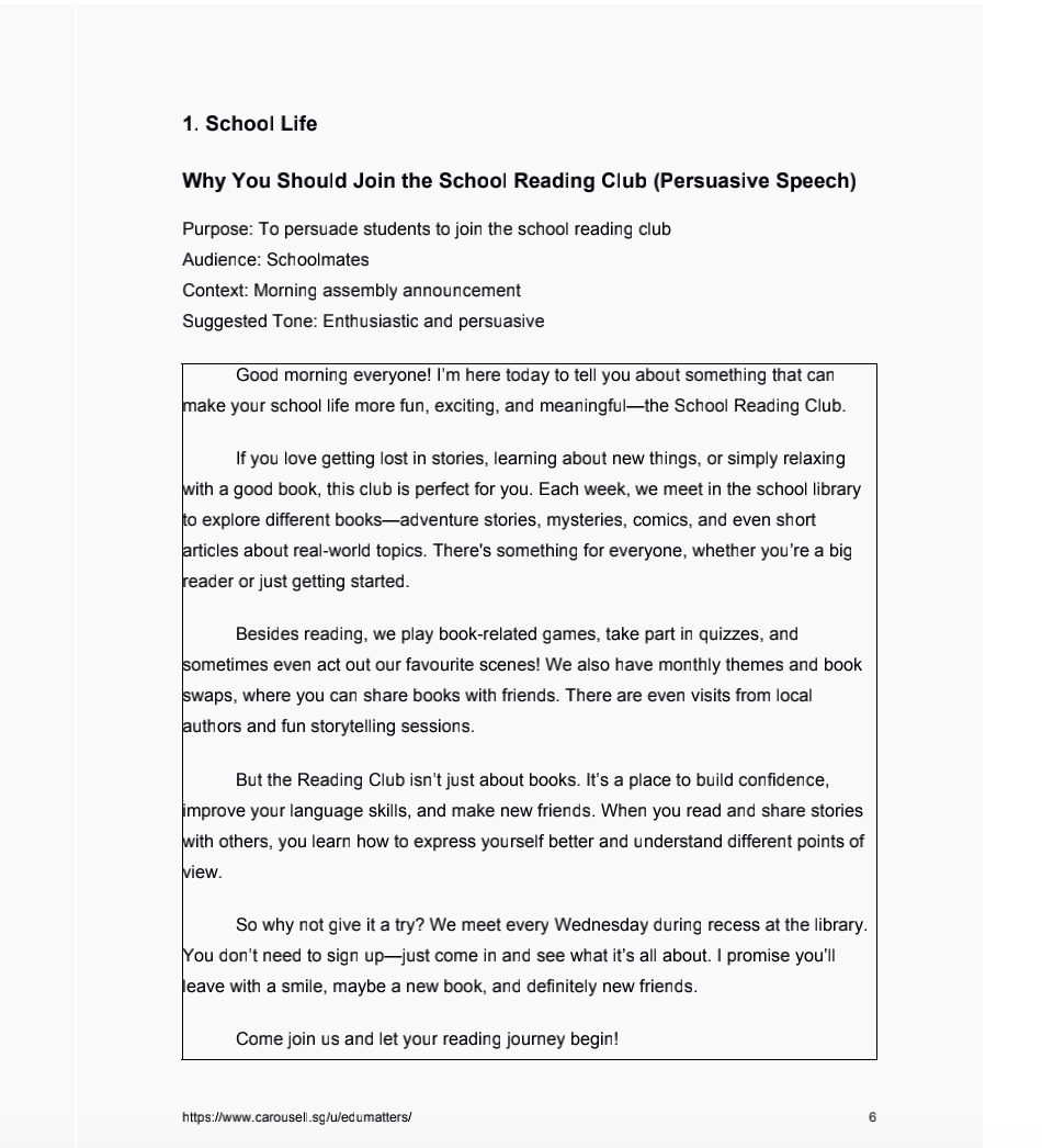 2025 PSLE English Oral Reading Aloud Passages (40 Practices), Hobbies ...