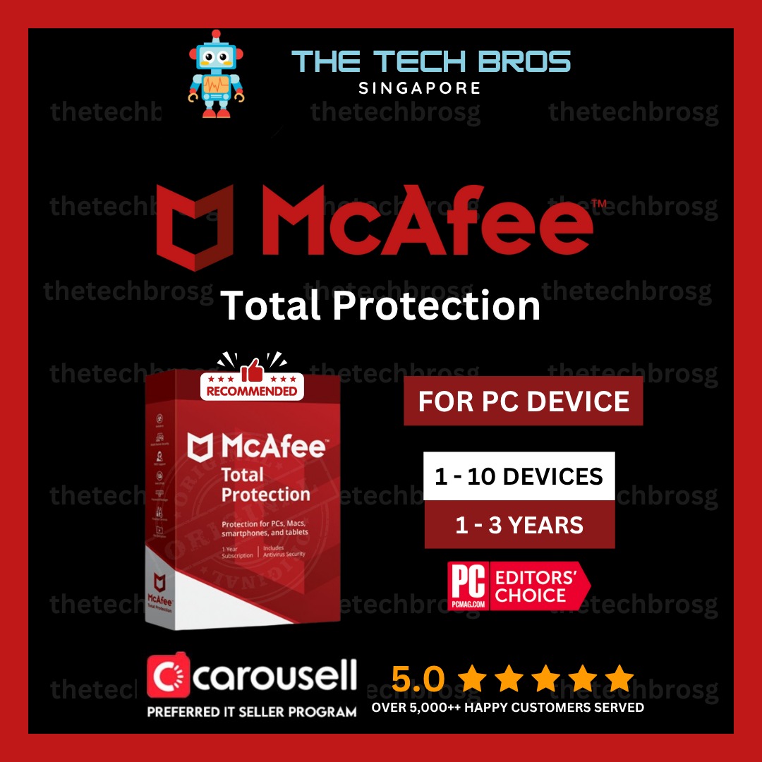 ⭐ McAfee Total Protection Antivirus Software For Windows & MacOS | 1-10 Devices 1-3 years ⭐ ...