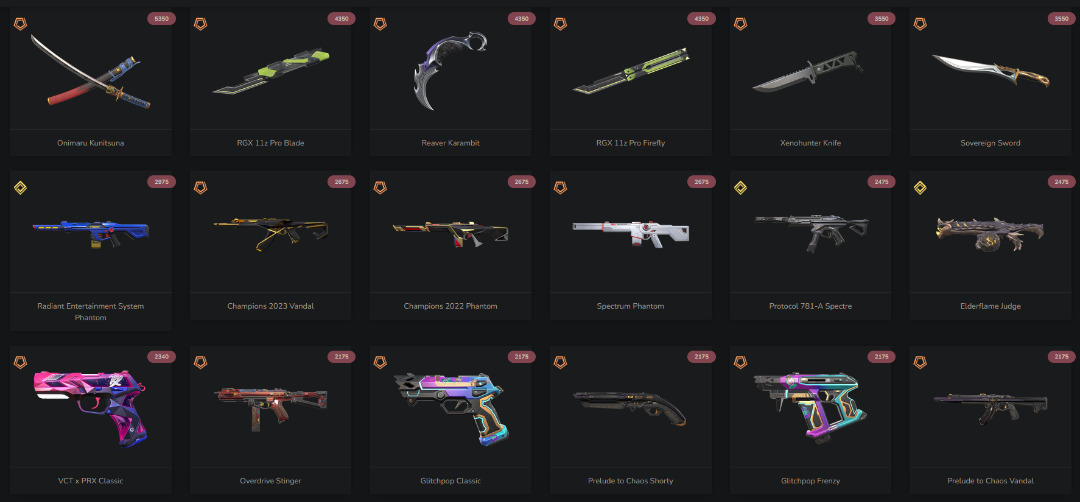 ( NEGOTIABLE ) WTS Valorant Account 46 Premium Skins TTS RM3874.90 ...