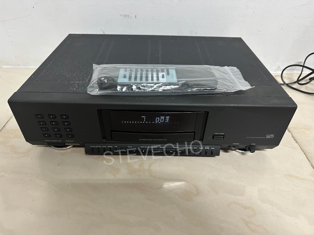 新加坡製 PHILIPS CD930 CD播放器 使用9號頭 會脆化的齒輪已經更新 全新遙控器~, 耳機及錄音音訊設備, 音樂播放裝置 MP3及CD 播放器在旋轉拍賣