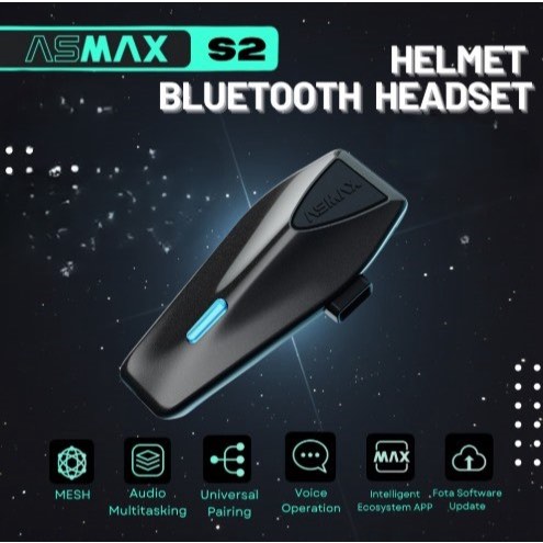 Asmax S2 Helmet Mesh Intercom Full Set, Motorcycles, Motorcycle ...