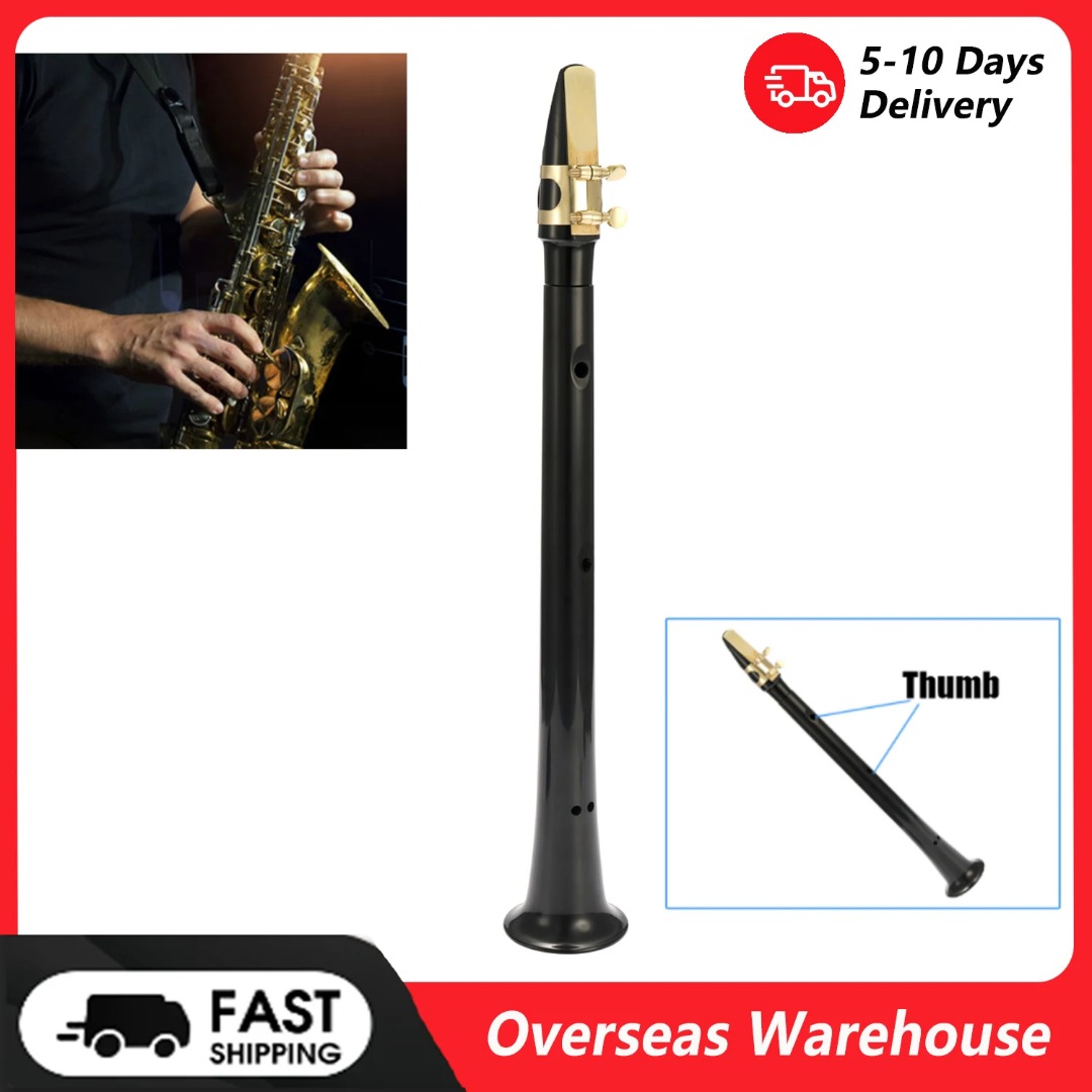 Black Pocket Sax Portable Saxophone C-Key Little Saxophone With ...