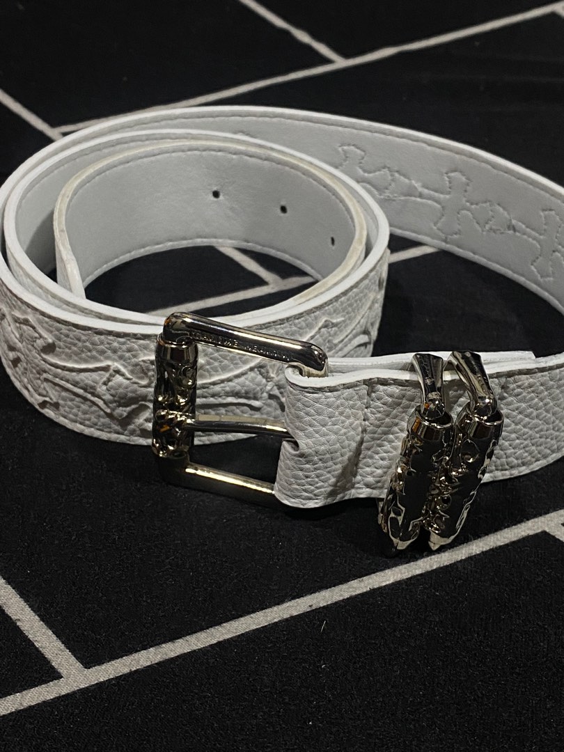 CHROMEHEARTS - white patchwork roller belt, Men's Fashion, Watches & Accessories, Belts on Carousell