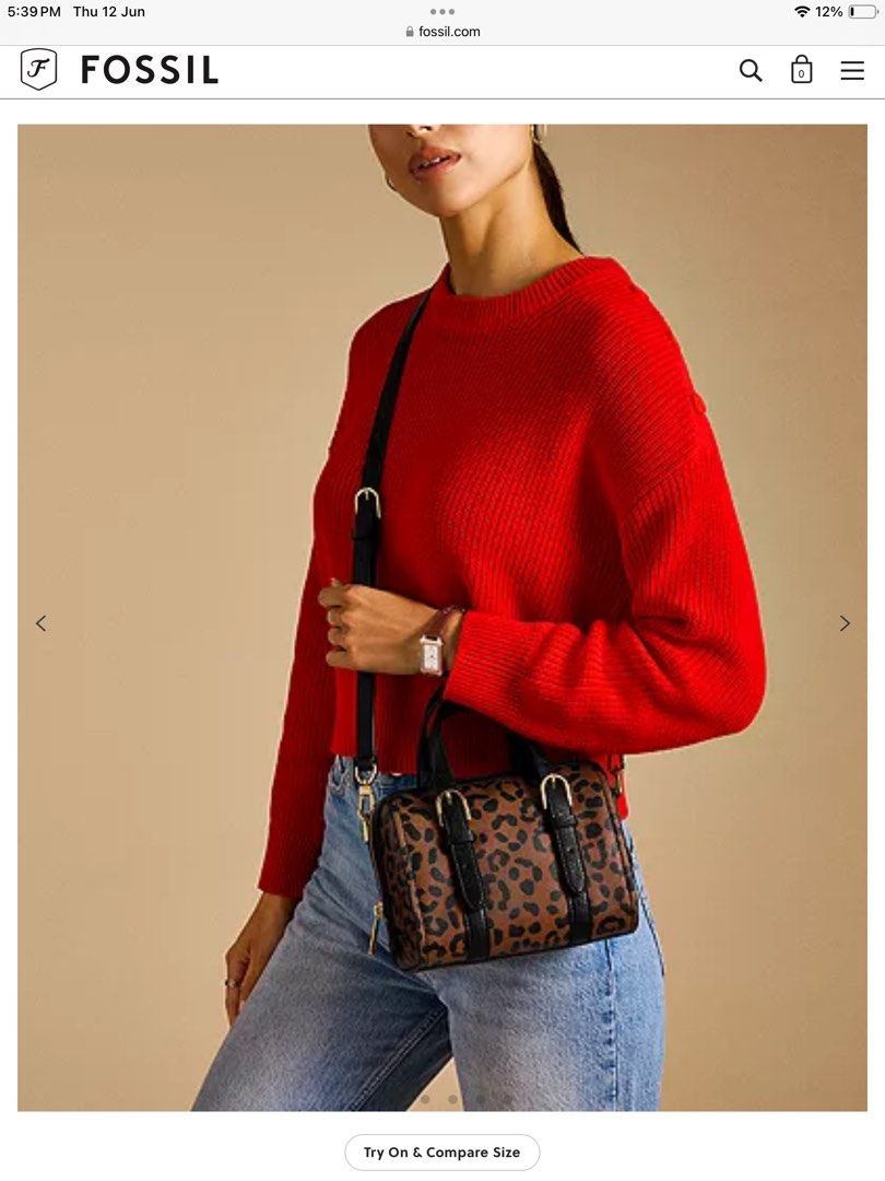 Fossil Carlie Mini Satchel, Women's Fashion, Bags & Wallets, Cross-body ...