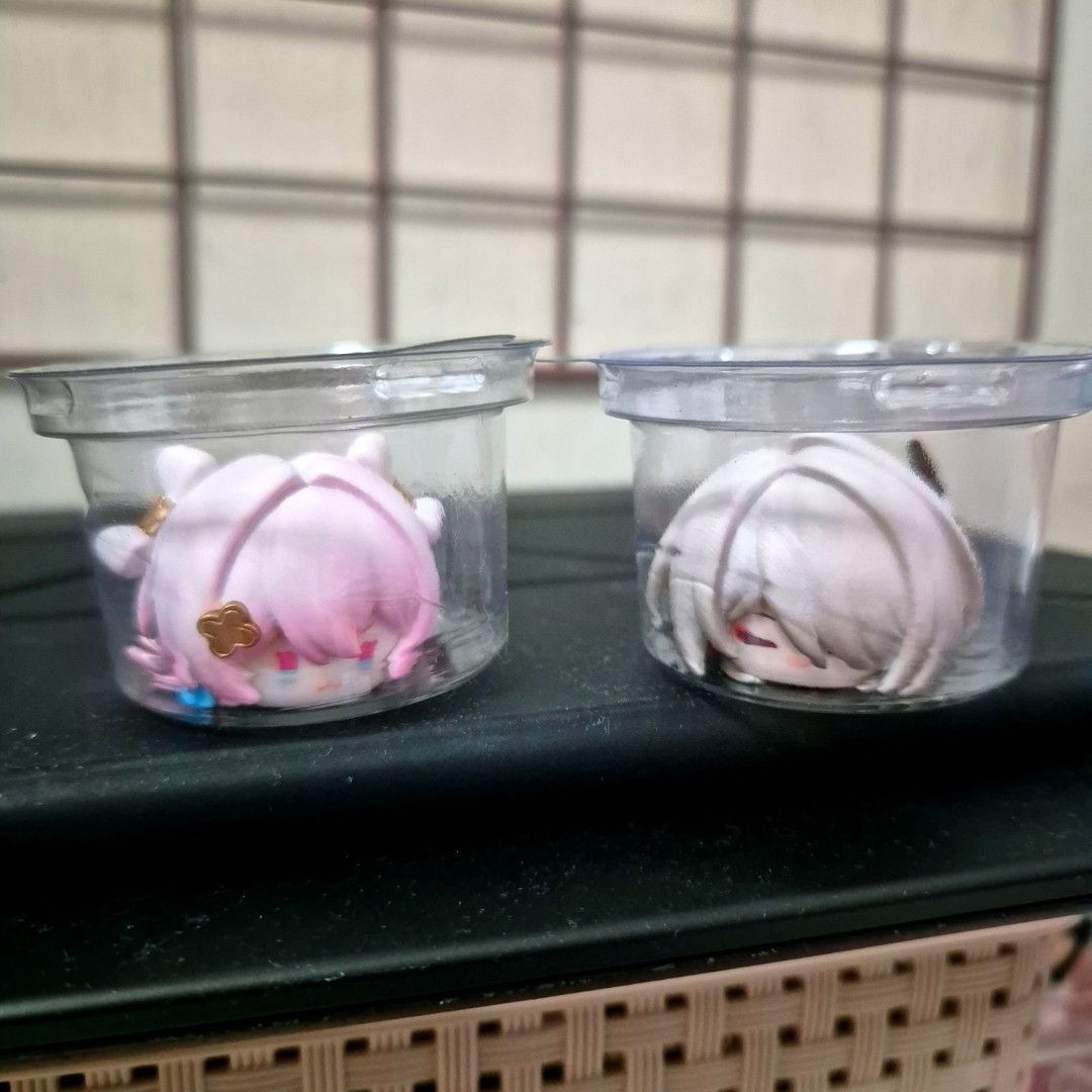 Honkai star rail hsr chibi face figurine march 7th and acheron, Hobbies ...