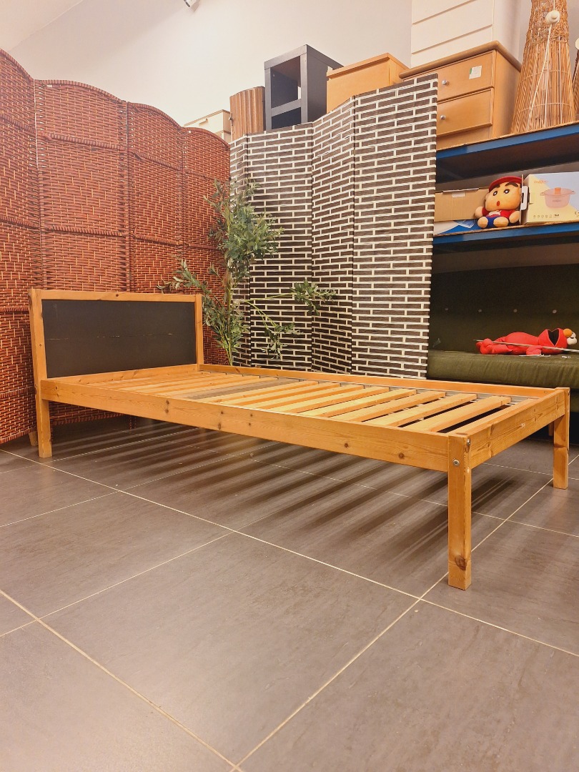 IKEA Wooden Single Sized Bedframe | Rangka Katil Kayu Bersaiz Single ...