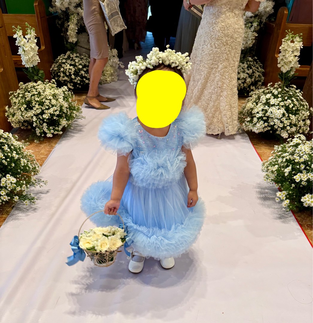 Lipton Baby Blue Dress/Gown, Babies & Kids, Babies & Kids Fashion on ...