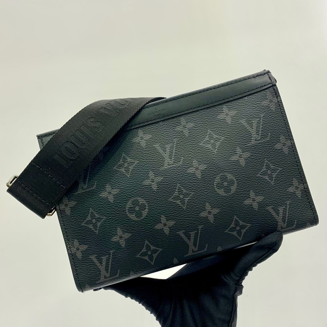 LOUIS VUITTON M81124 MONOGRAM ECLIPSE WEARABLE RFID W/WALLET SHOULDER ...