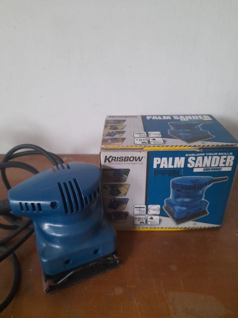 Mesin Amplas KRISBOW Palm Sander KW0700862 Machine Amplas Kayu Biru ...