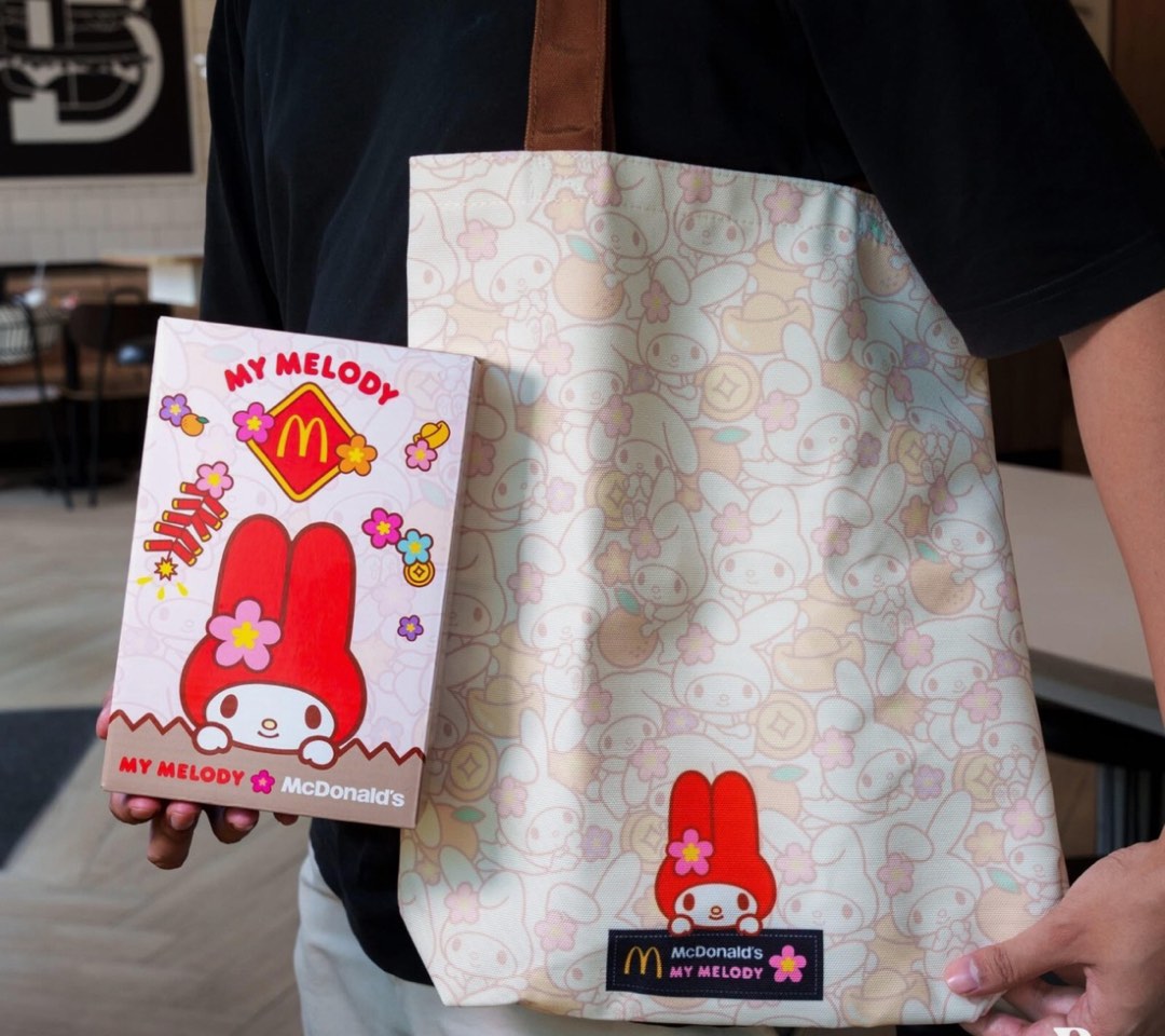 My Melody MCD limited edition tote, Women's Fashion, Bags & Wallets ...