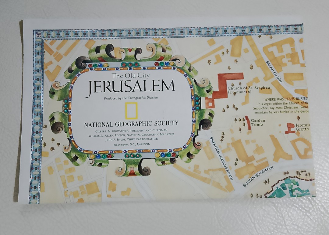 National Geographic Map: The old city Jerusalem, Hobbies & Toys ...