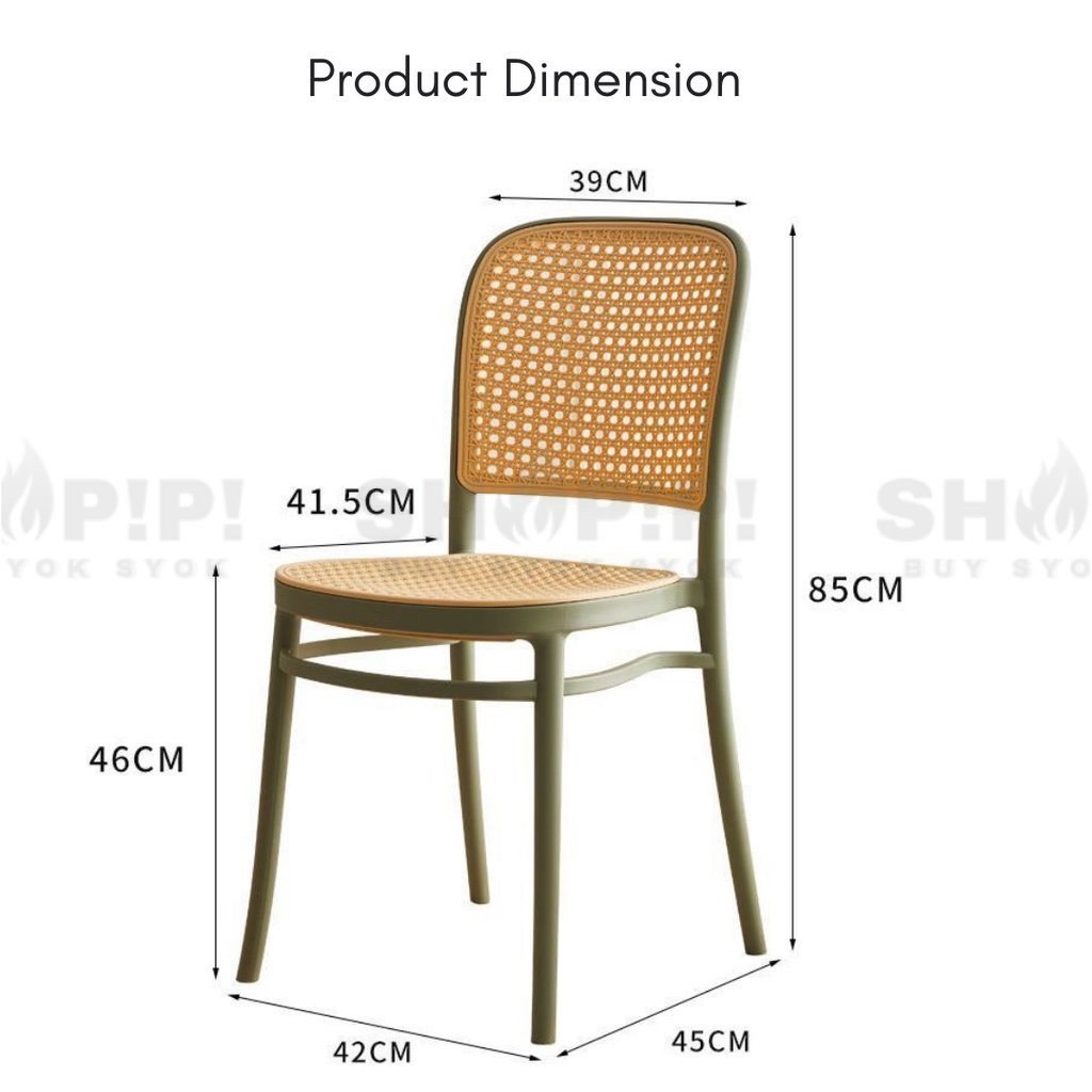 🪑 (2x) Nordic Dining Chair – Rattan Plastik Bergaya | RM90 Sahaja ...