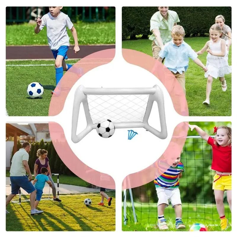 outdoor Folding Soccer Goal Net Plastic Football Post Frame Set ...