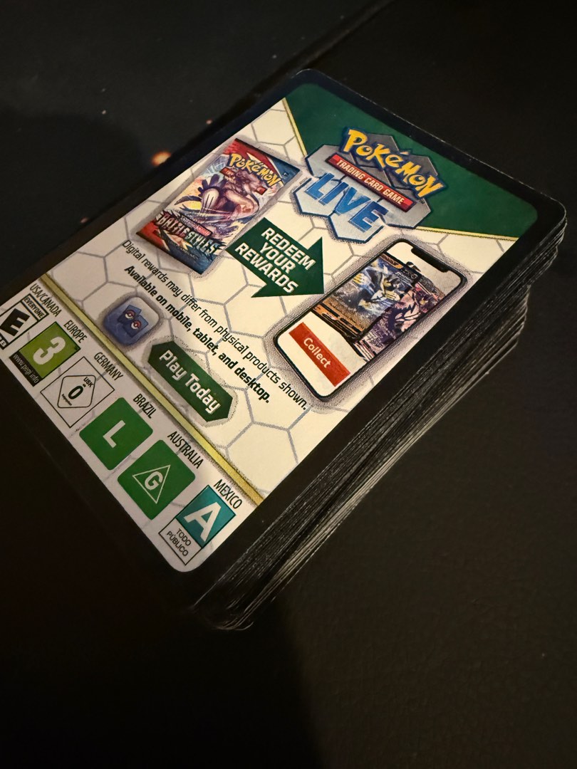 Pokemon code cards for TCG LIVE, Hobbies & Toys, Toys & Games on Carousell