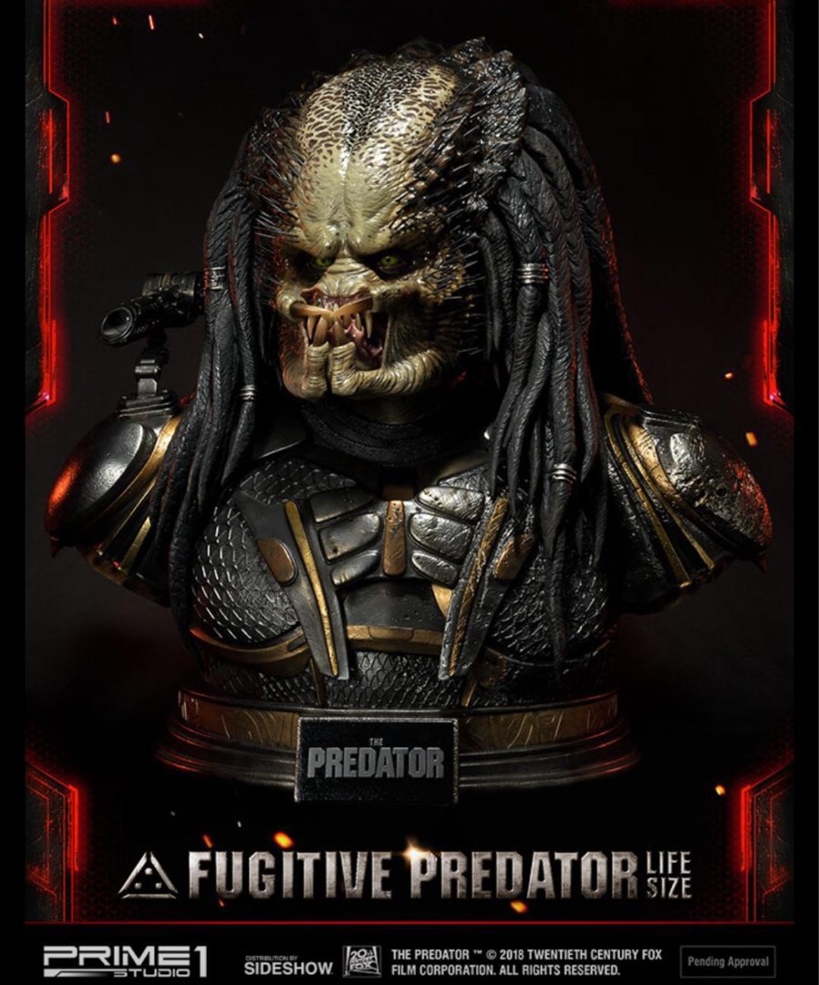 Prime 1 fugitive predator life size bust deluxe version exclusive ...