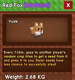 Red Fox - Grow A Garden, Video Gaming, Video Games, Others on Carousell
