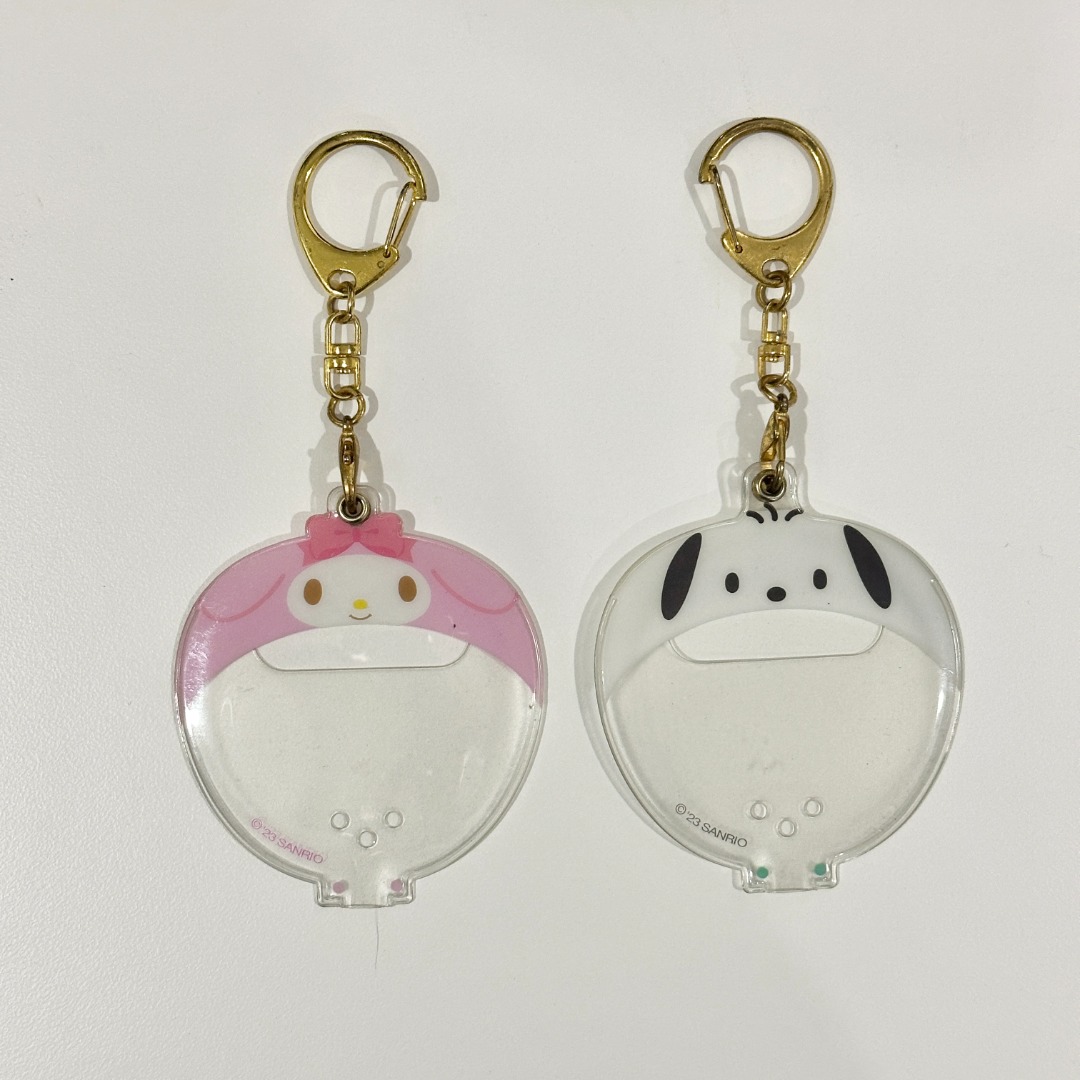 Sanrio Mini Picket Keychain [My Melody & Pochacco] [Used], Hobbies ...