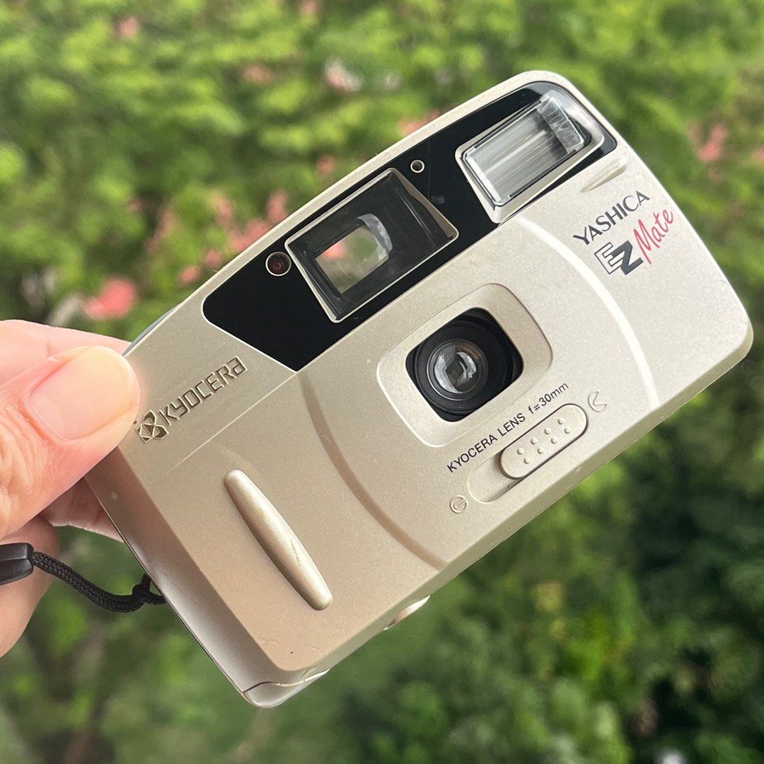 *TESTED* Yashica EZ mate 35mm film camera with BIG FINDER kyoera nt T4 ...