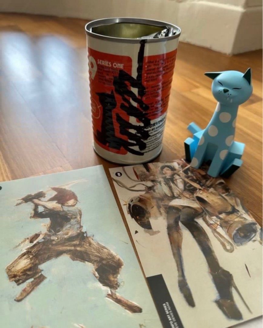 Threea underverse Ashley wood hottoys popbot kitty vol 1 and postcard ...