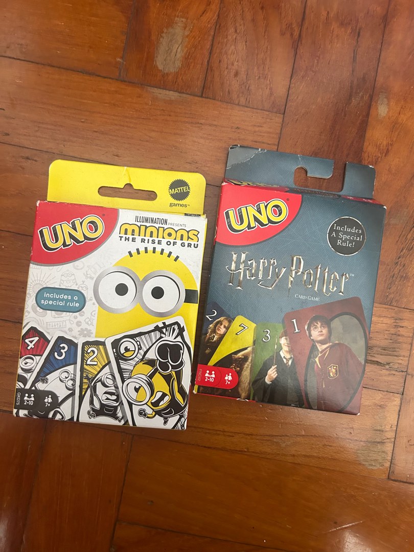 UNO minions & Harry Potter, Hobbies & Toys, Toys & Games on Carousell