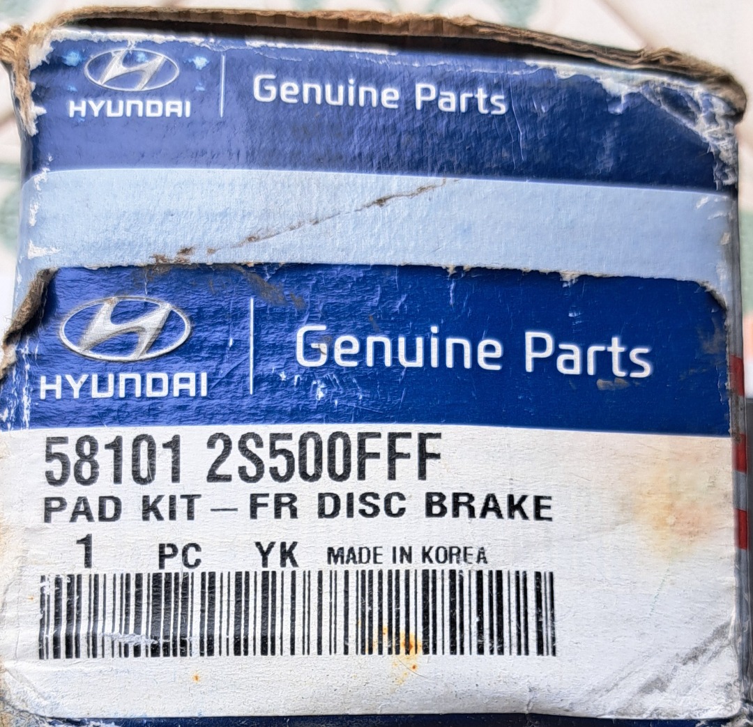 2010-2012 AUTHENTIC / ORIGINAL HYUNDAI TUCSON DIESEL 4X4 FRONT AND REAR DISC BRAKE PADS SET, Car ...