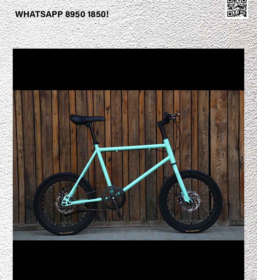 20 Inch 1 Speed MINI VELO [Light Blue] Bicycles Fixie Bike Lightweight ...