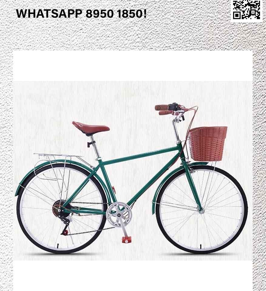 26 Inch 7 speed [Green] City Bike Men Vintage Lady bike Road bicycle 26 ...