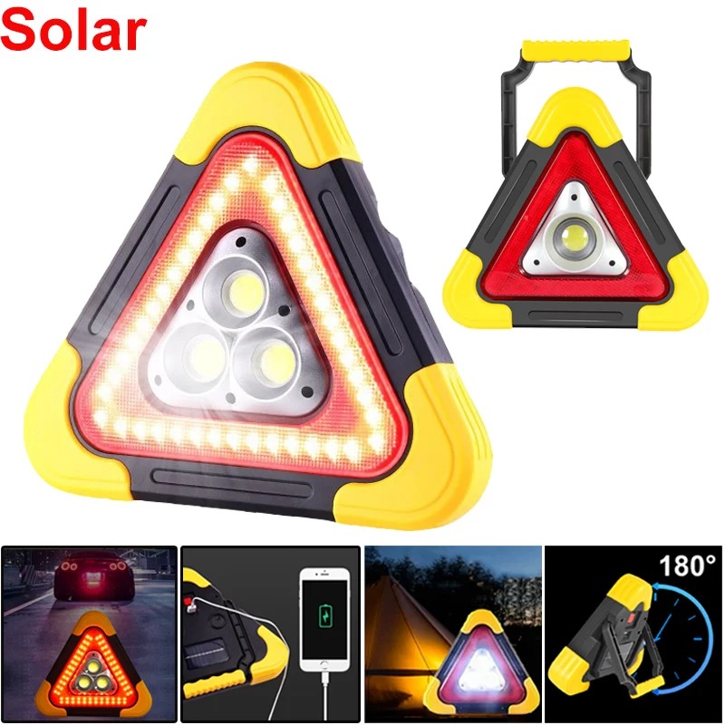 3-in-1 Solar Emergency Triangular Warning Light Safety Emergency ...