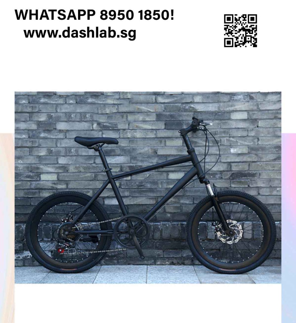 7 Speed 22 Inch Mini Velo Black Suspension Lightweight Bicycle bag lady ...
