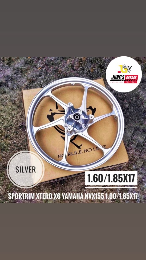 Aerox V1/V2 Xtero X6 Rim, Motorcycles, Motorcycle Accessories on Carousell