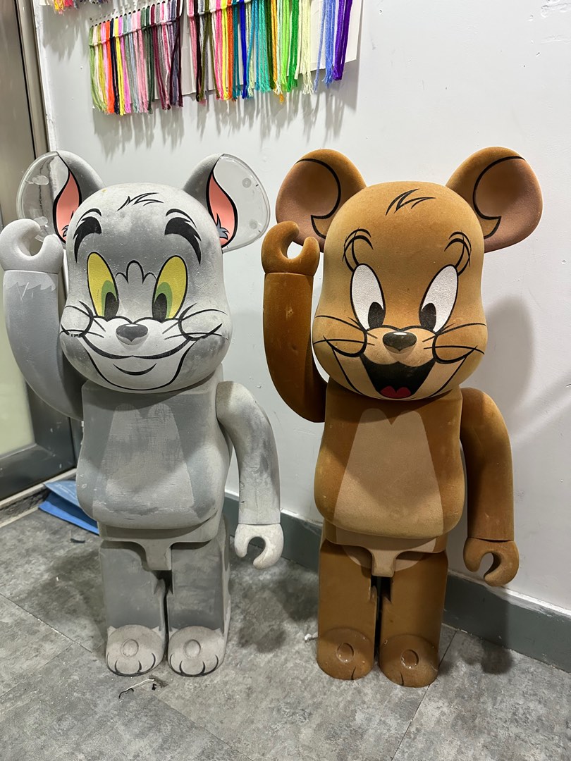 Bearbrick Tom Jerry 1000%, 興趣及遊戲, 玩具 & 遊戲類 - Carousell