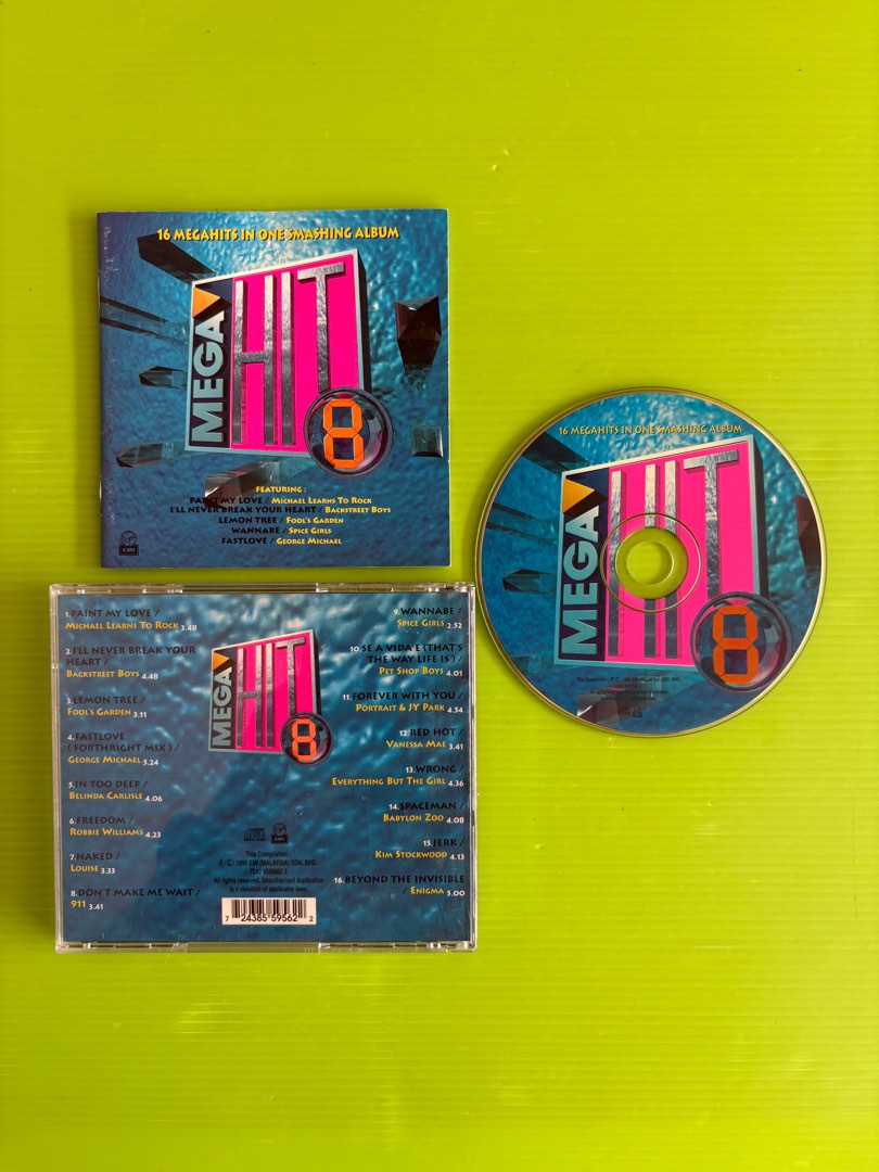 CD Megahit 8 Featuring Michael Learn To Rock Backstreet Boys Spice Girls George Michael etc ...