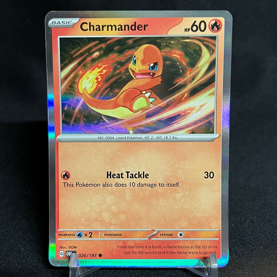Charmander 26/197 obsidian flames holo promo pokemon tcg cute pokemon ...