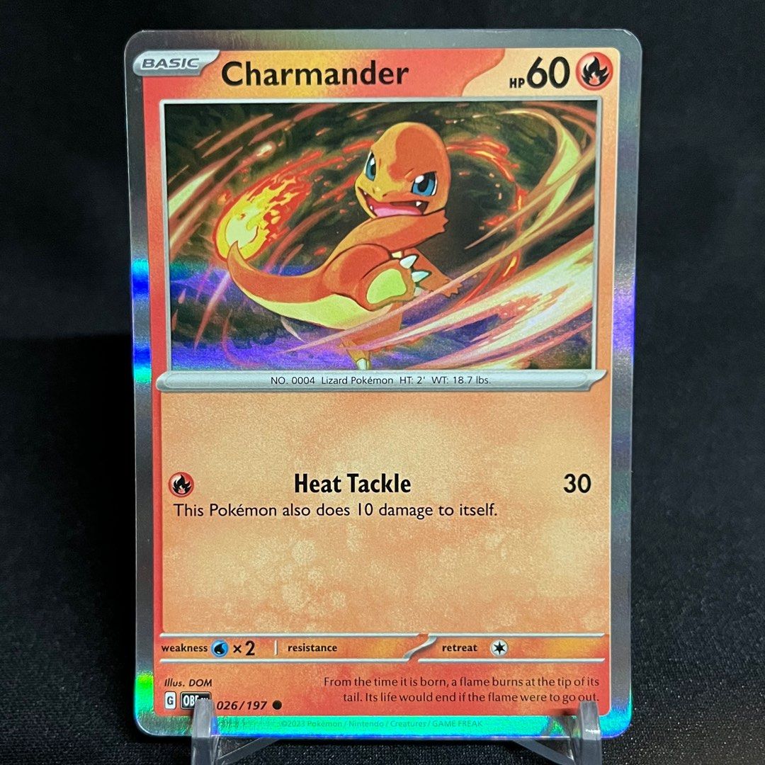 Charmander 26/197 obsidian flames holo promo pokemon tcg cute pokemon ...
