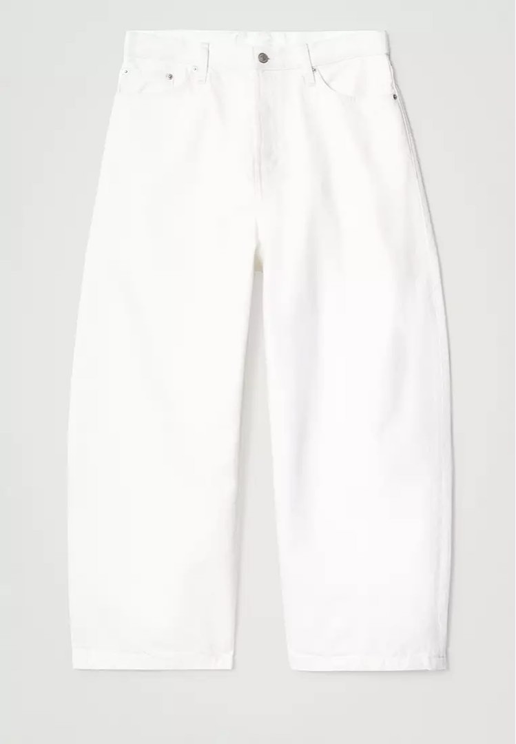 COS White Cask Barrel-Leg Jeans, Men's Fashion, Bottoms, Jeans on Carousell